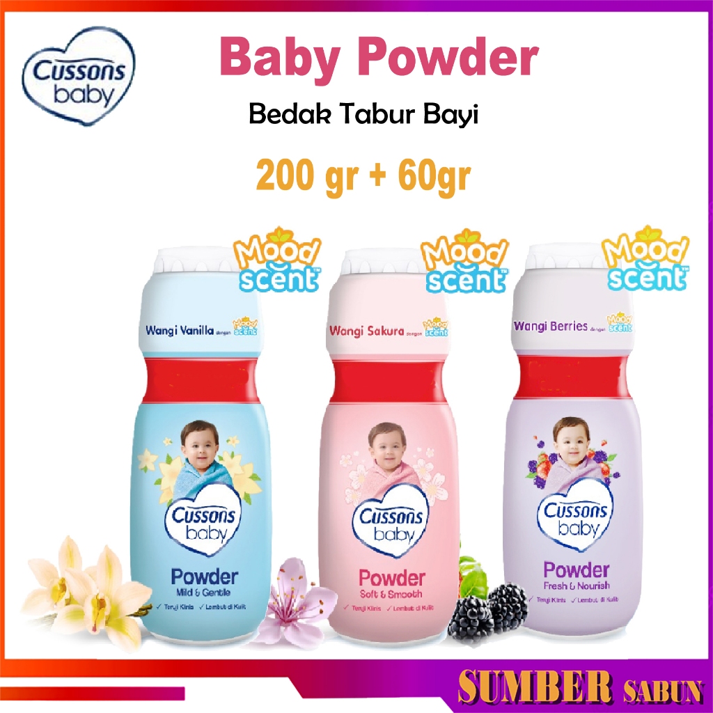 Jual Cussons Baby Powder 200gr Extra 60gr - Perawatan Kulit Bayi Wangi ...