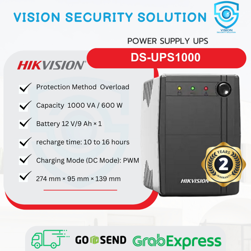 Jual HIKVISION UPS 1000 VA 600 W DS-UPS1000 | Shopee Indonesia