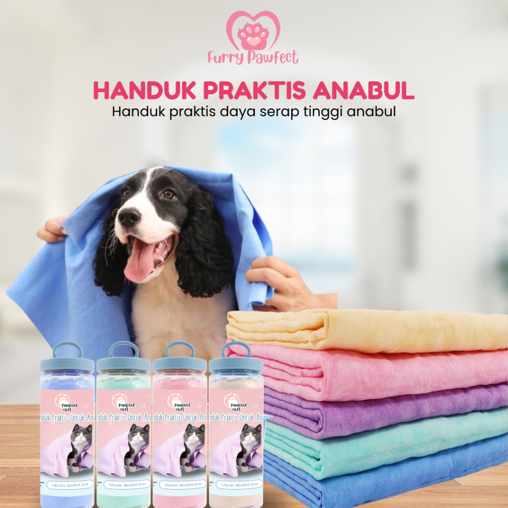 Jual PET Towel Grooming Hewan - Handuk Mandi Hewan Anjing Kucing ...