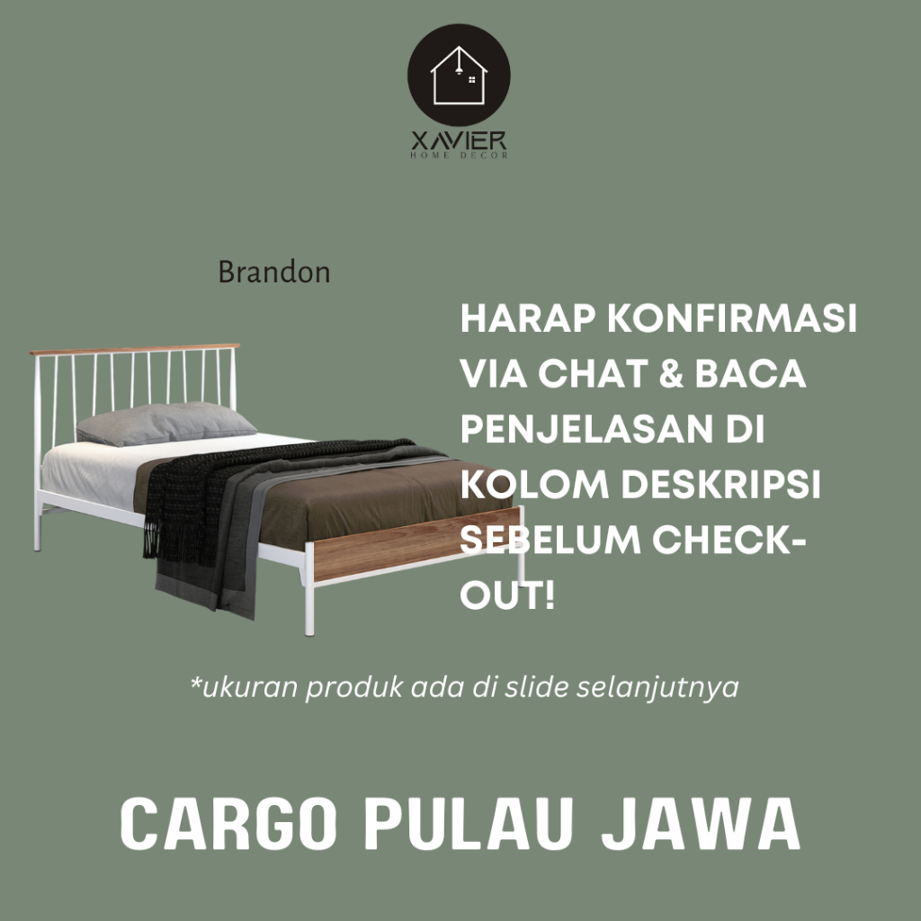 Jual Xavier Home Decor BRANDON Tempat Tidur Dipan Minimalis 120x200 ...