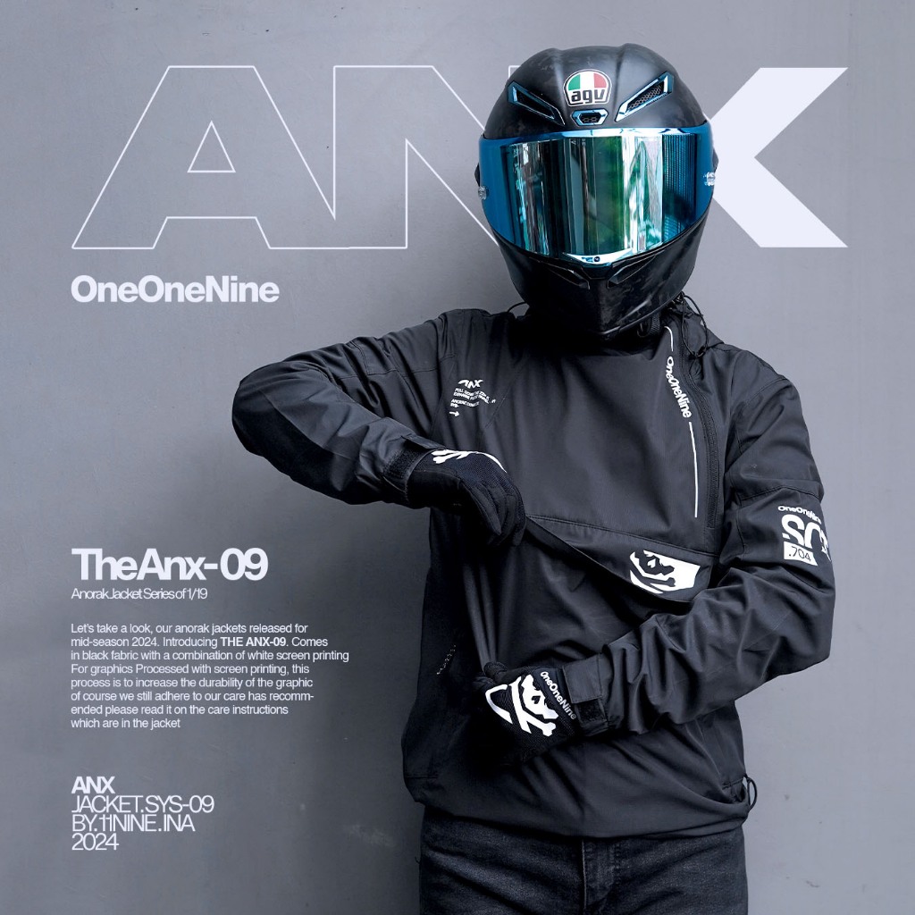 Jual Oneonenine Ksr Jaket Big Pocket Anx-09 Black - Jaket Anorak Semi ...