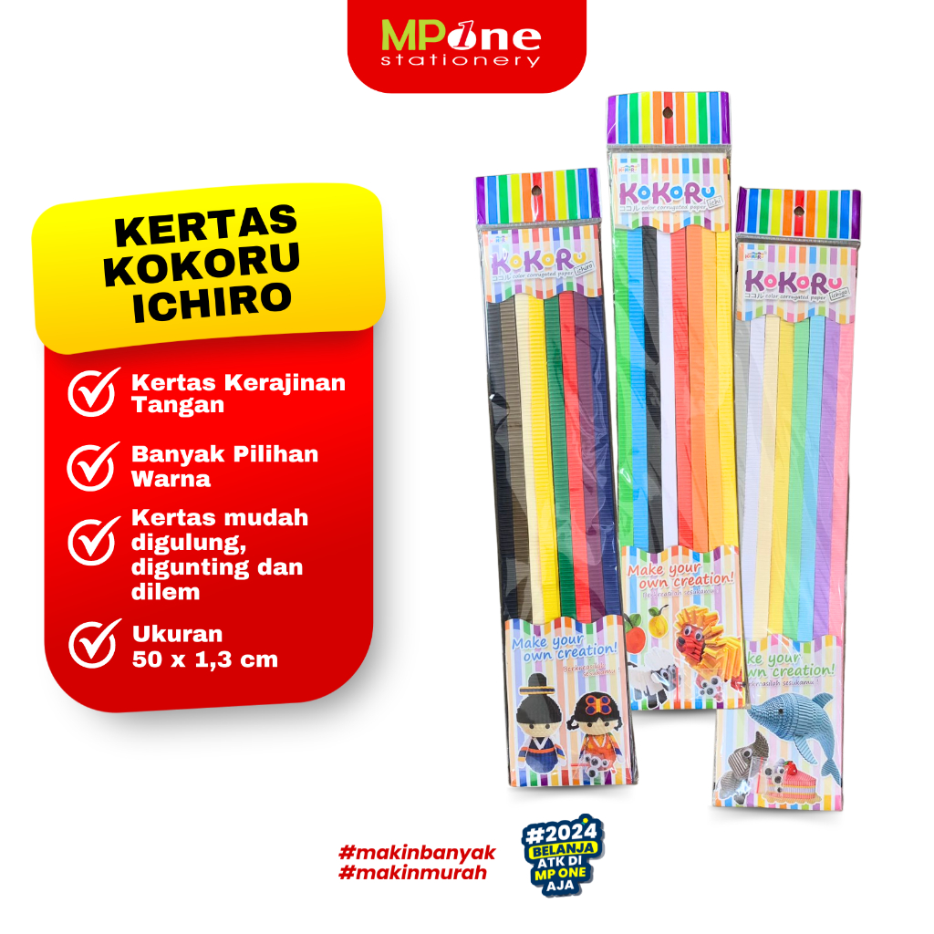Jual Kokoru Kertas Bergelombang untuk Kerajinan Tangan Lucu / Kertas ...