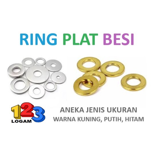 Jual Ring Plat M6 x 26 x 1,5 mm Lebar Kuning Untuk Kunci Baut 10 ...