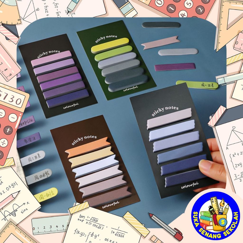 Jual Sticky Note Morandi 12x7cm / Kertas Memo / bookmark AT0078 ...