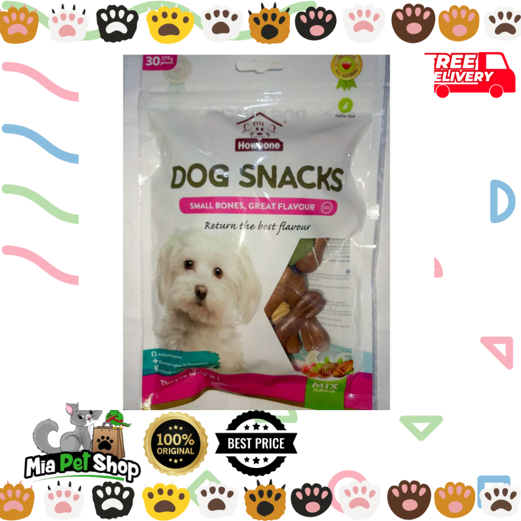 Jual DOG SNACK HOWBONE DOG SNACKS MIX FLAVOUR 270G Snack Anjing Dog ...