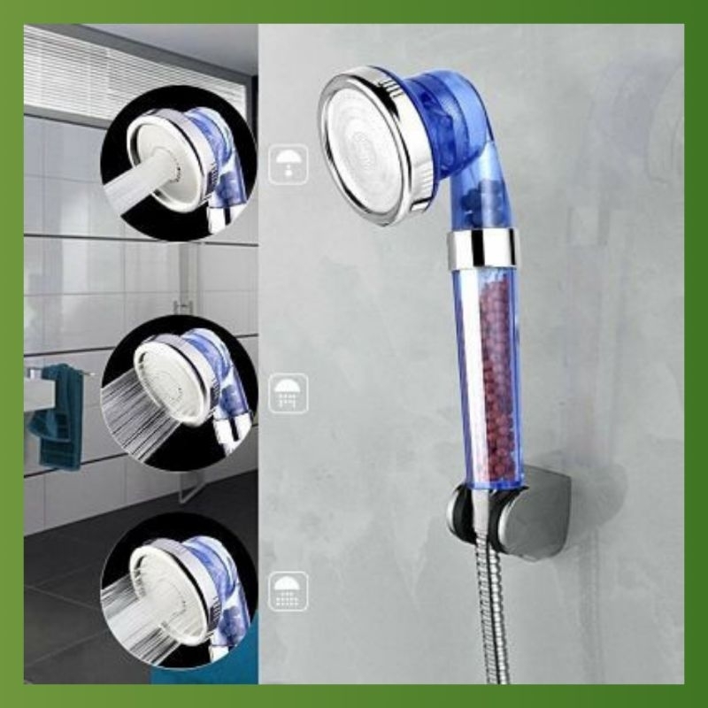 Jual Kepala Shower Head Ion SPA Ionizer Healthy Crystal 3 Mode | Shopee ...