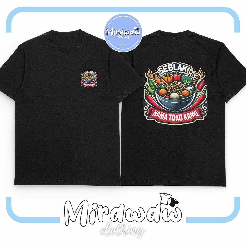 Jual Kaos Makanan Seblak DB Gratis Nama Toko Kamu Baju Distro | Shopee ...