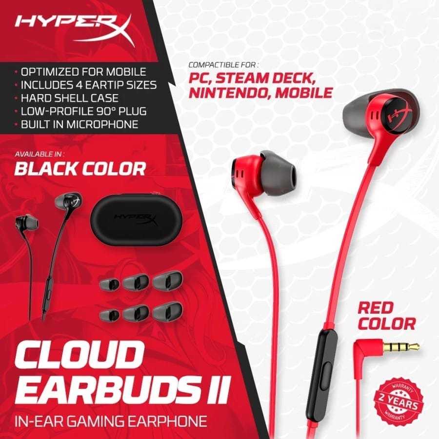 Jual Cbd* Hyperx Cloud Earbuds II / Earbuds 2 Gaming Earbuds with Mic ...