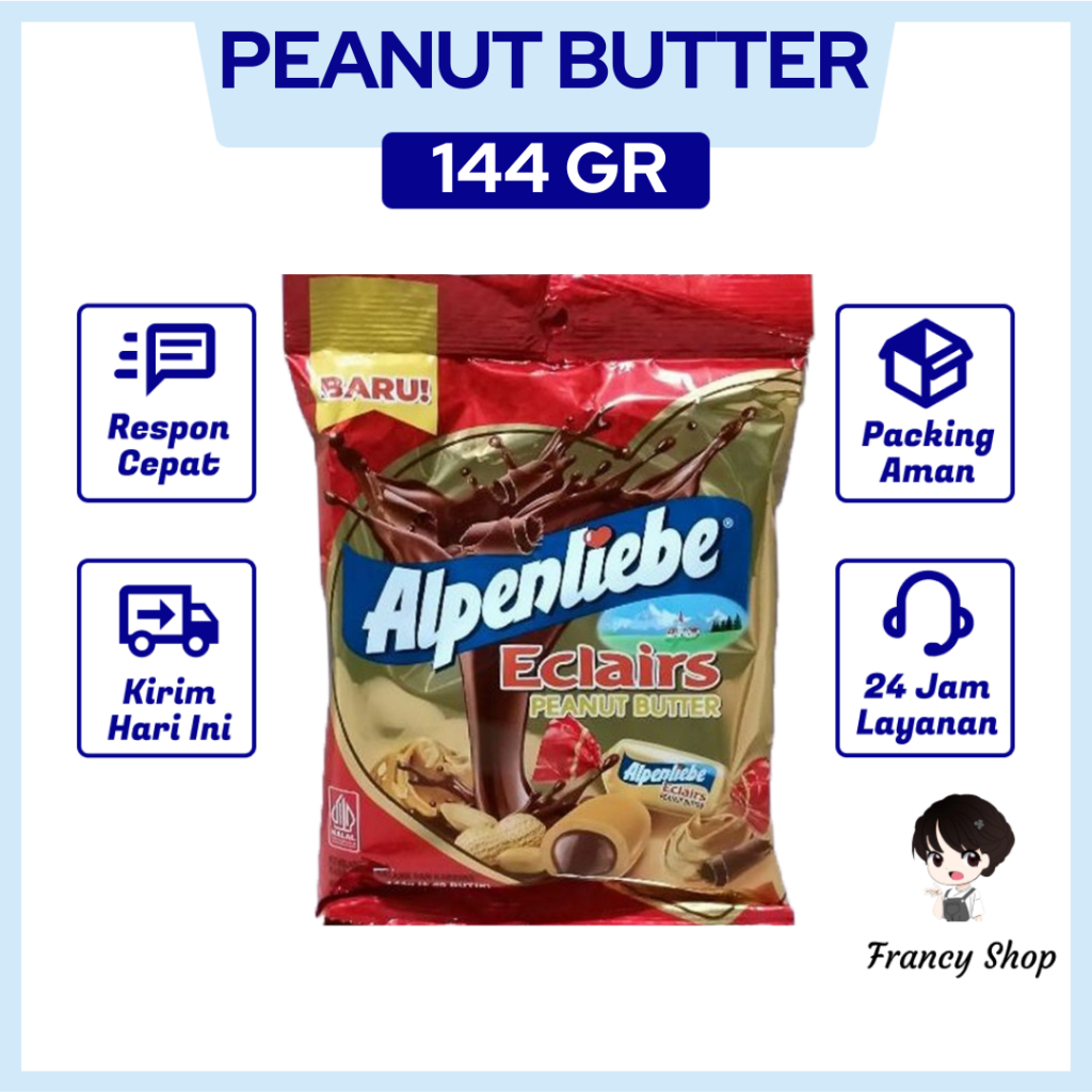 Jual Permen Alpenliebe Eclairs Peanut Butter Pouch 144 gr | Shopee ...