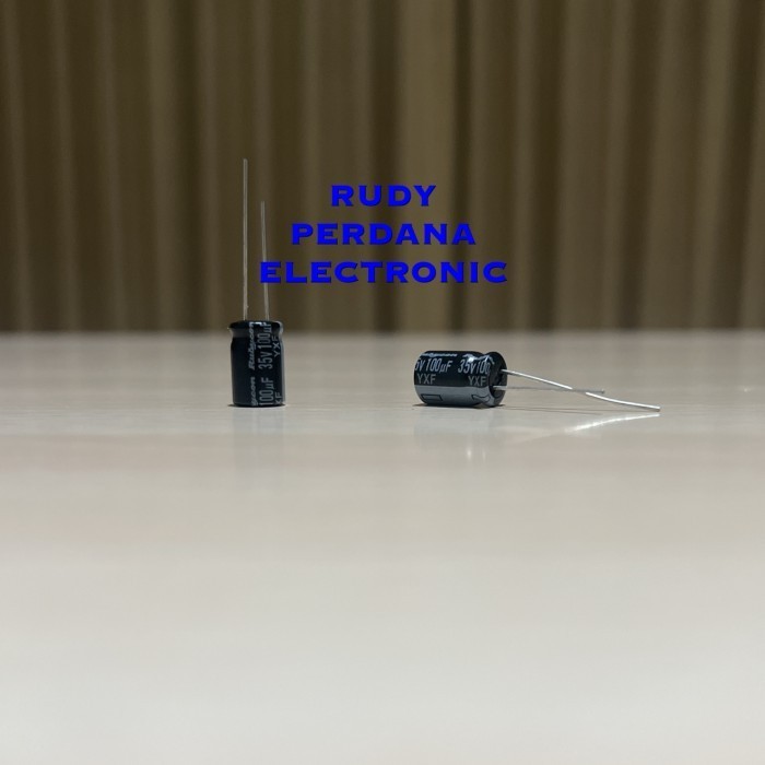 Jual KAPASITOR ELCO ELKO 100UF 35V 100 UF 35 VOLT RUBYCON | Shopee Indonesia