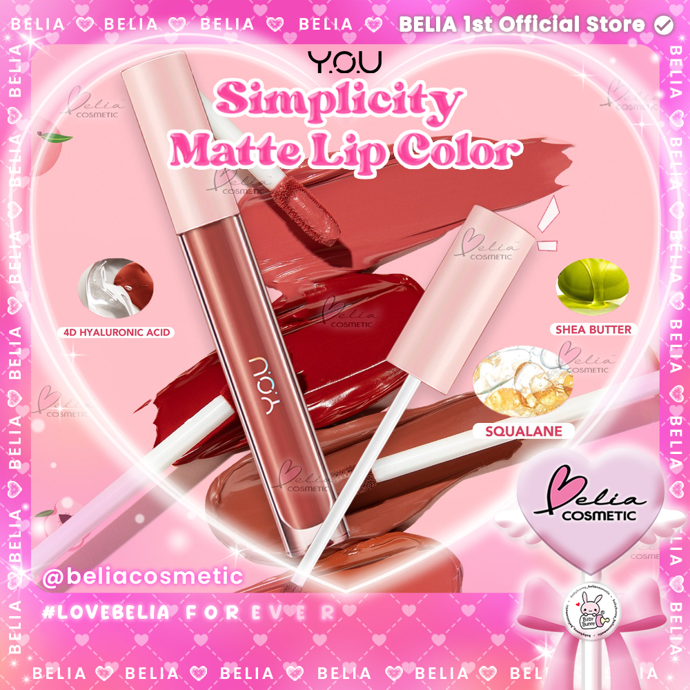Jual BELIA YOU Simplicity Matte Lip Color 3.2 g | Y.O.U Lip Cream ...