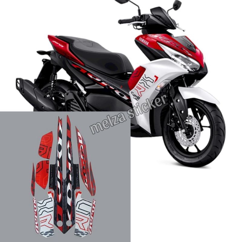 Jual Stiker Striping Motor Aerox 155 2024 Merah-Putih Sticker Lis Body ...