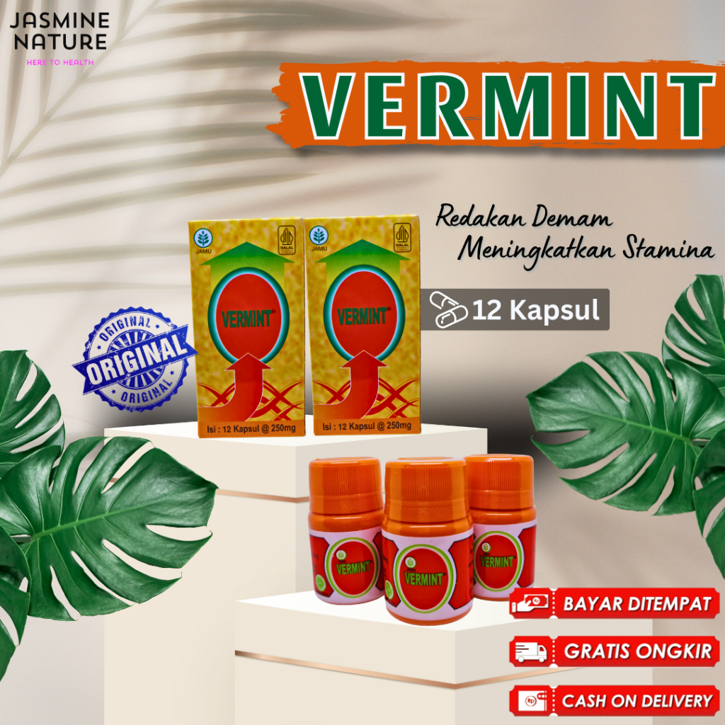 Jual Vermint Obat Tipes Kapsul Untuk Anak-Anak dan Dewasa Isi 12 Kapsul ...
