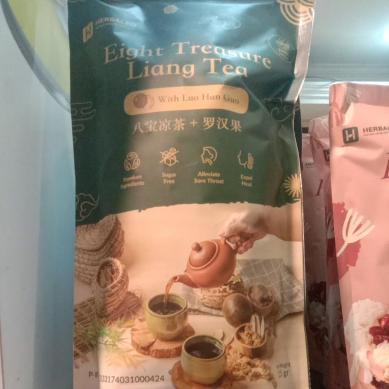 Jual HERBALEO EIGHT TREASURE LIANG TEA WITH LUO HAN GUO 125G | Shopee ...