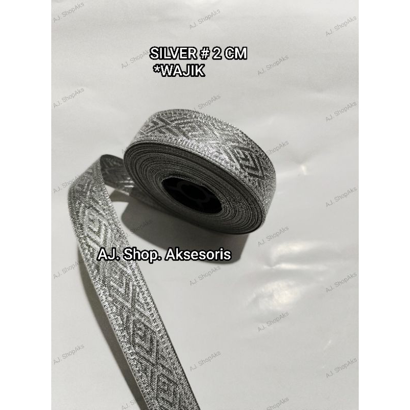 Jual PITA RENDA GAMIS EMAS PERAK / PITA RENDA BORDIR GOLD SILVER LEBAR ...