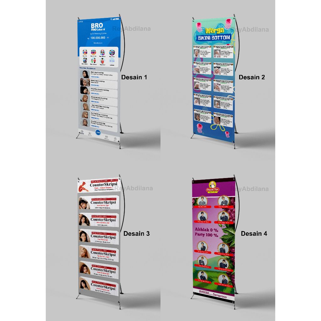 Jual X Banner Sempro, Wisuda, Wedding, Ulang Tahun | BAHAN FLEXI ...