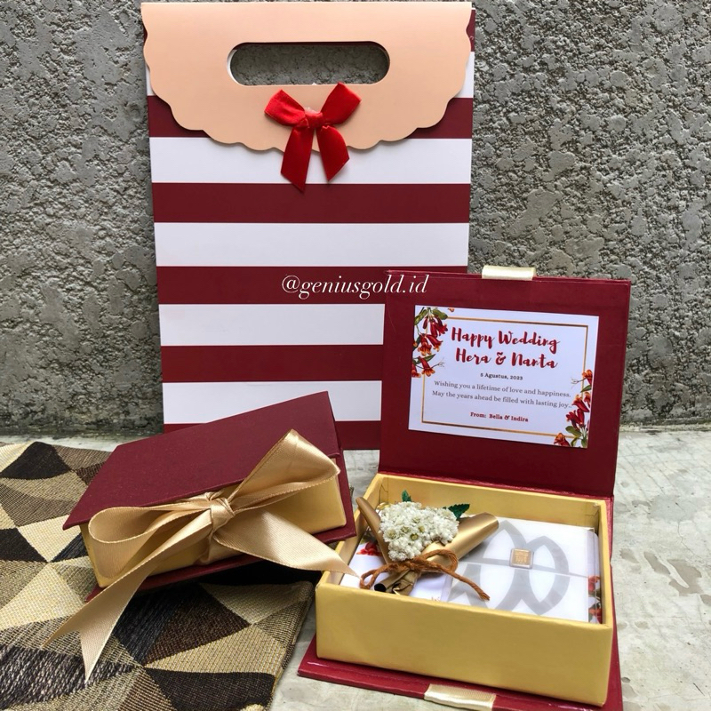 Jual [KHUSUS GOJEK/GRAB] Gift Box Antam / Gift Box Emas / Hampers Emas ...