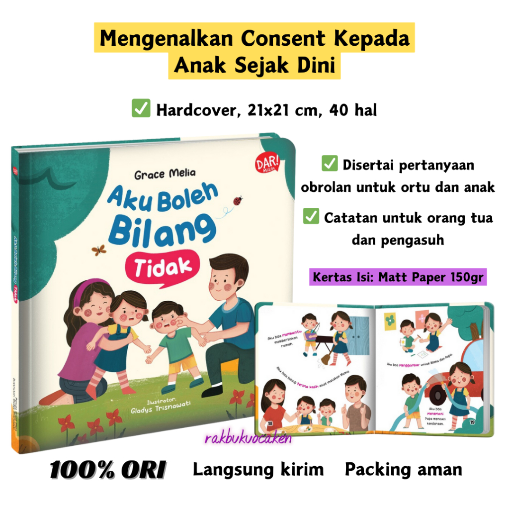 Jual Hardcover Aku Boleh Bilang Tidak Buku Agar Anak Berani Bilang