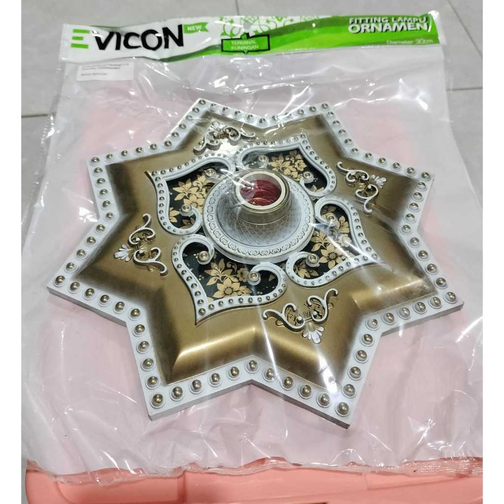 Jual Fitting hias lampu plafon 30x30 Fiting lampu Ornamen Plafon Hias ...