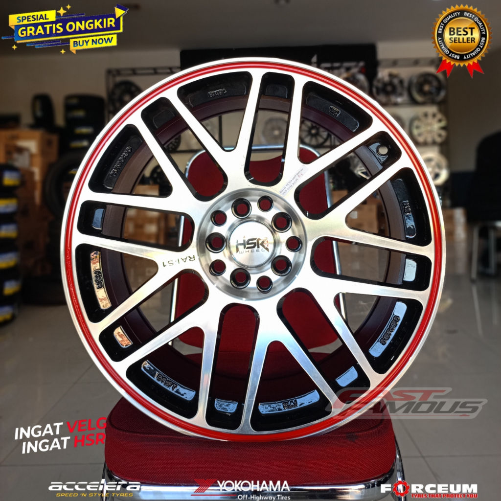 Jual Velg Hsr ring 18 lebar 8 rata pcd 5x114,3/5x100 bisa untuk All new xenia dll | Shopee Indonesia
