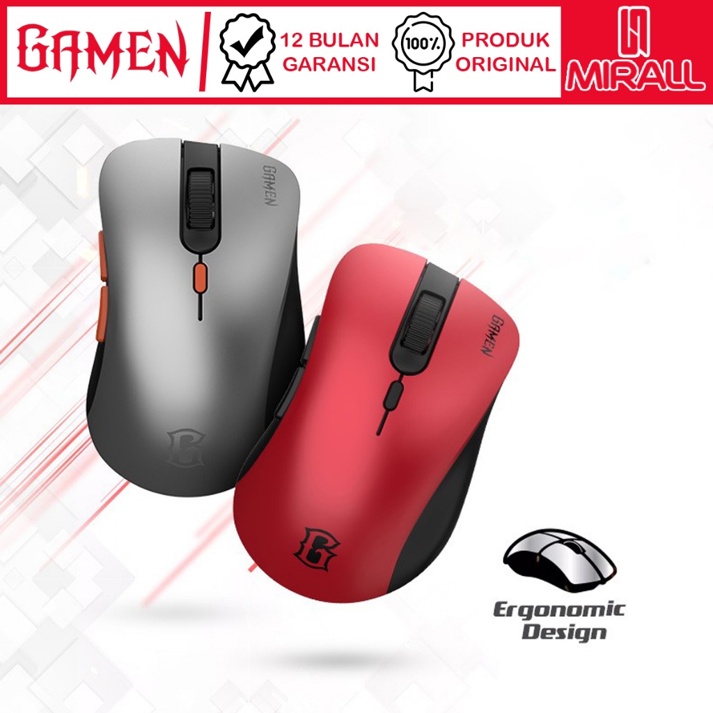 Jual GAMEN Wireless Gaming Mouse GM200W 2.4GHz Ergonomic Design Silent ...