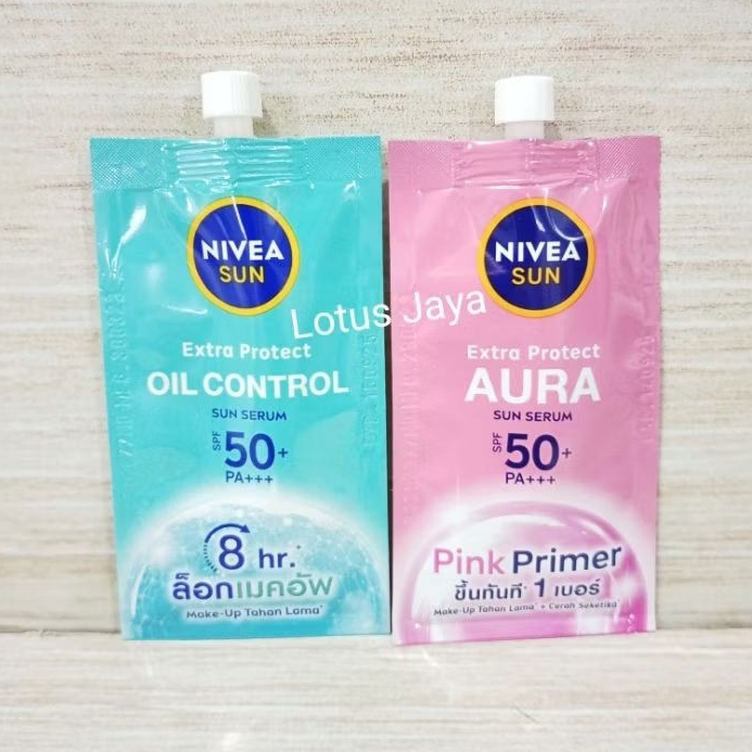 Jual Nivea Sun Extra Protect Aura Sun Serum SPF 50+ PA+++ Sachet 7ml ...