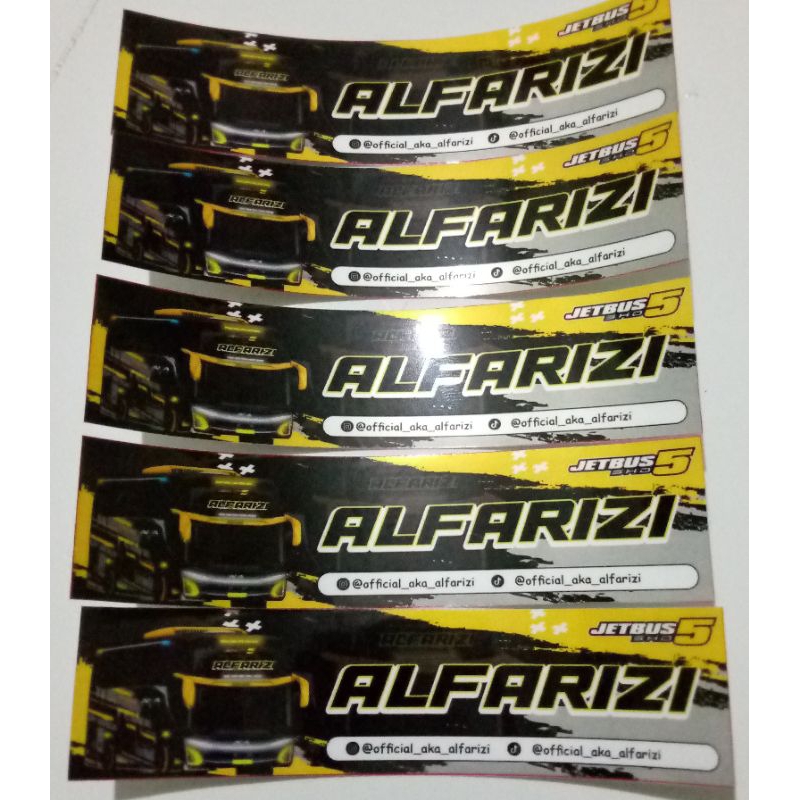 Jual Stiker bus artis basuri terbaru Alfarizi asli isi 5 stiker | Shopee Indonesia