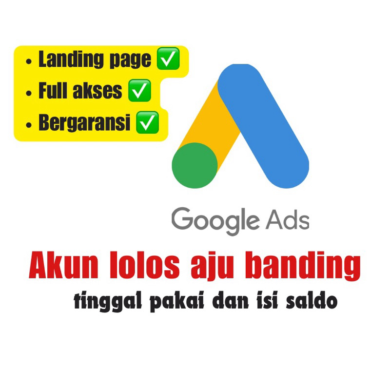 Jual Akun Google Ads Lolos Aju Banding untuk iklan | Shopee Indonesia