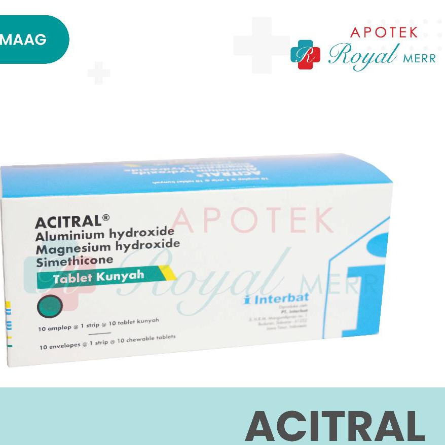 Jual ACITRAL STRIP ISI 10 TABLET Untuk Sakit Maag, Tukak Lambung, Tukak ...