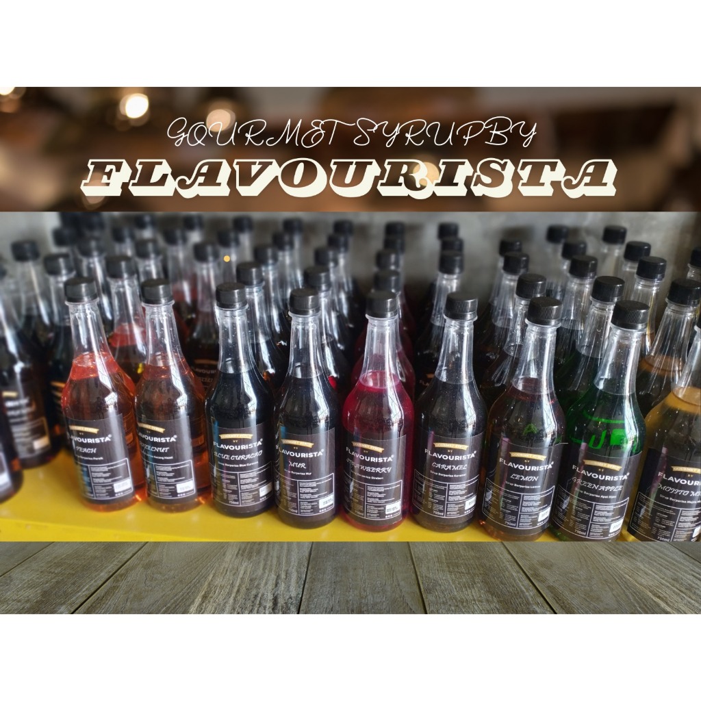 Jual GOURMET SYRUP BY "FLAVOURISTA" BANYAK VARIAN RASA (750 ML dan 1 L ...