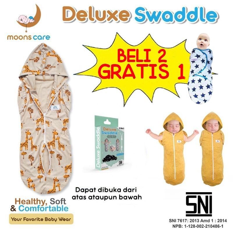 Jual Beli 2 Gratis 1 moons care SNI Bedong Resleting Instan MOTIF Moons ...