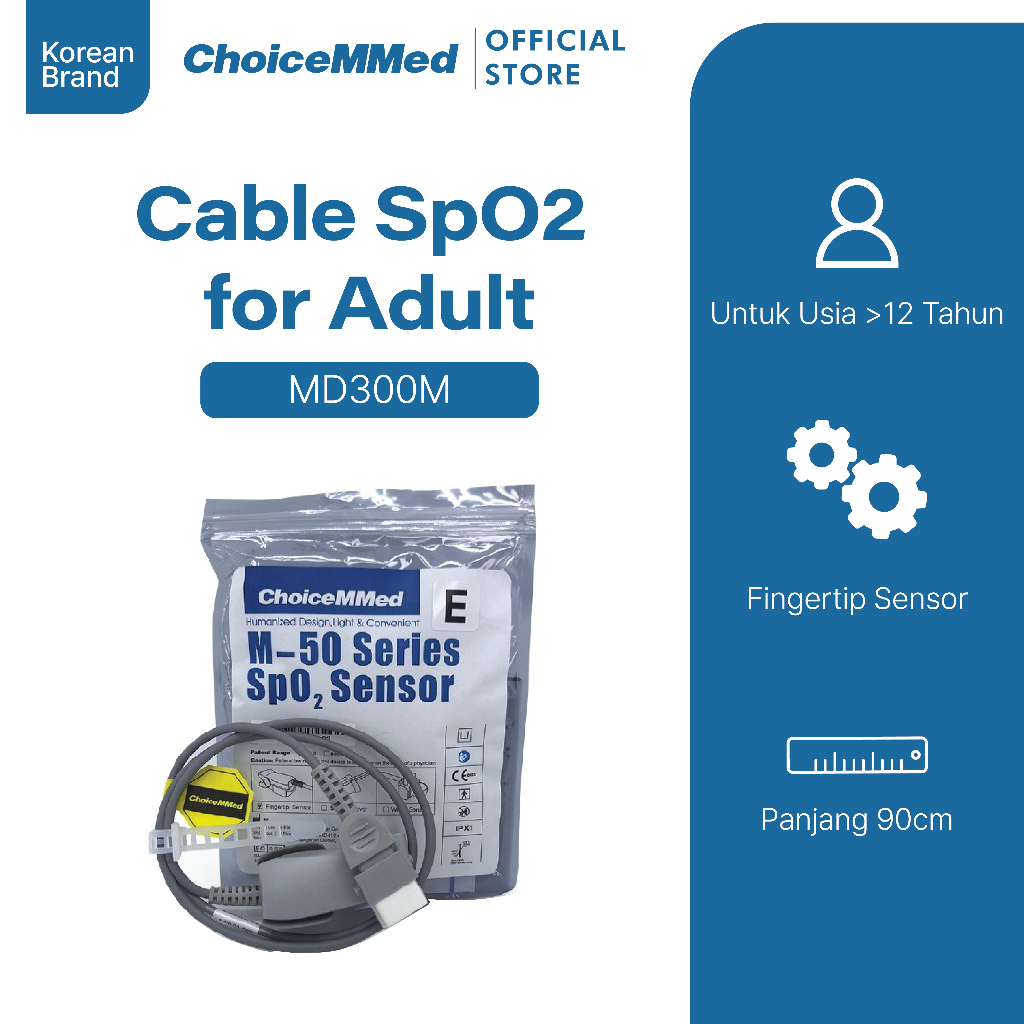 Jual CHOICEMMED - Cable SpO2 Sensor Untuk Dewasa MD300M | Shopee Indonesia