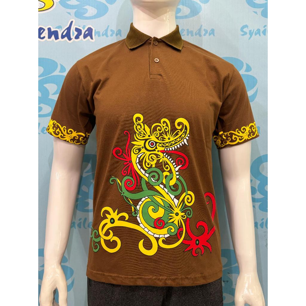Jual Baju Dayak Motif Naga Warna Coklat | Shopee Indonesia