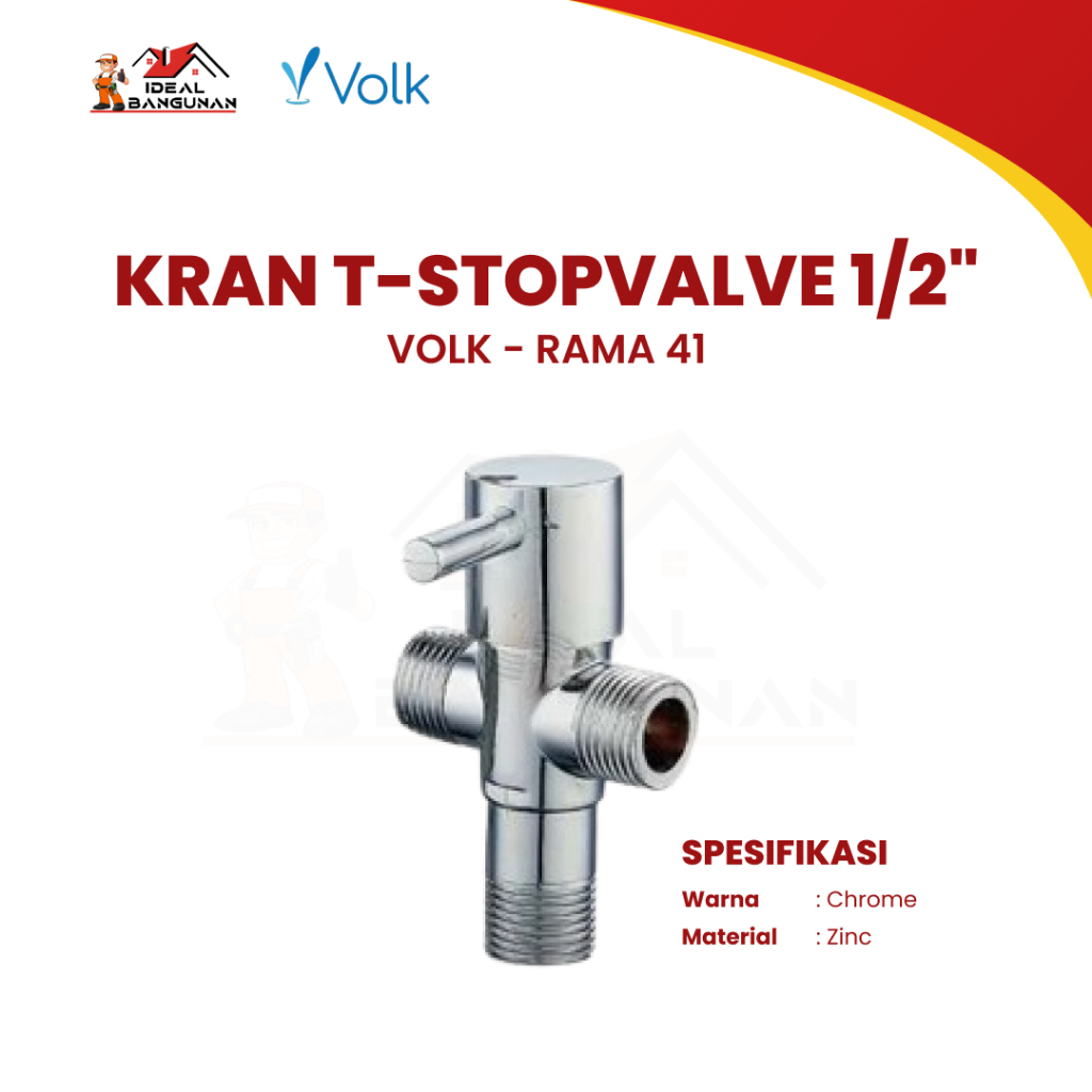 Jual [READY] KRAN T-STOPVALVE 1/2" VOLK RAMA - 41 | KRAN SERBAGUNA ...