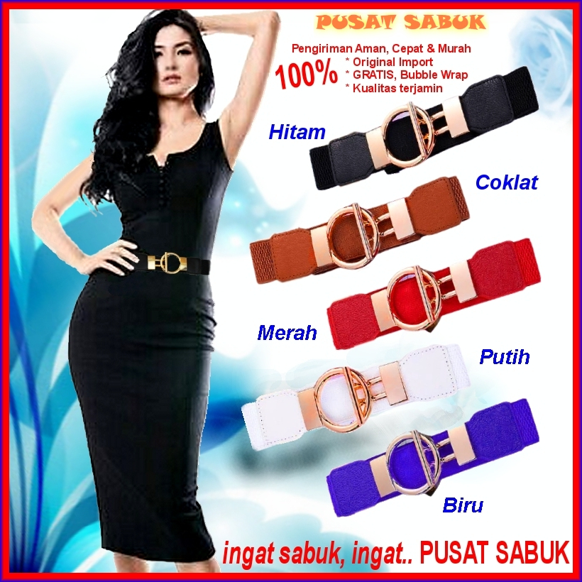 Jual Ikat Pinggang Wanita Obi Sabuk Karet Women Belt Fashion Gesper Cewek Korea Oby Import ...