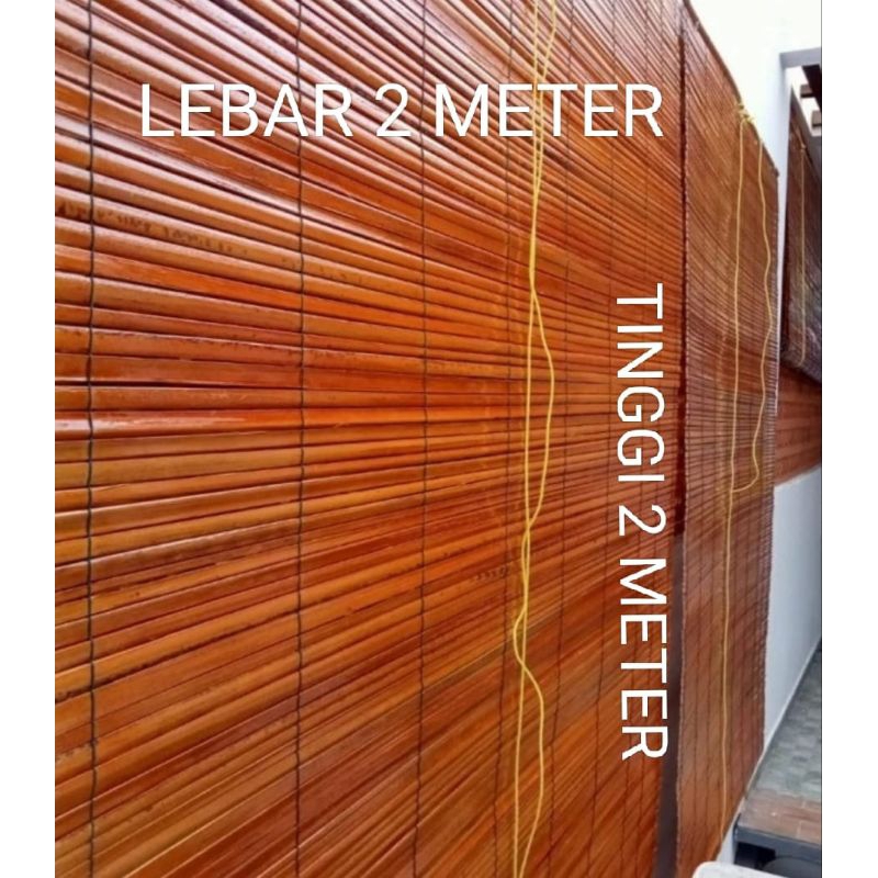 Jual Tirai bambu gulung vernis & plistur ukuran 2m x 2m sudah lengkap ...
