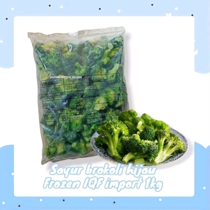 Jual Sayur brokoli hijau beku frozen import 1kg/frozen broccoli florets ...
