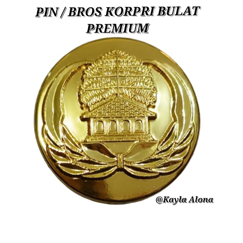 Jual PIN KORPRI BULAT - BROS KORPRI BULAT PREMIUM 3,5 cm ( JUMBO ...