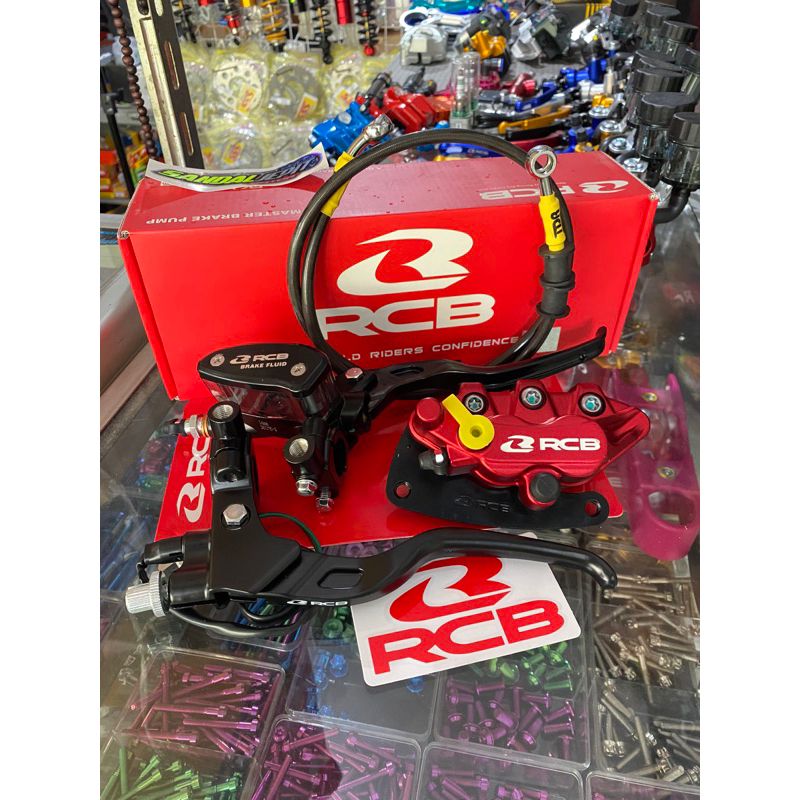 Jual PAKET SET MASTER REM SET KALIPER RCB 2 PISTON MASTER REM RCB OVAL 14MM SET HANDLE KOPLING ...