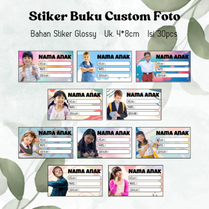 Jual stiker nama buku custom foto | Shopee Indonesia