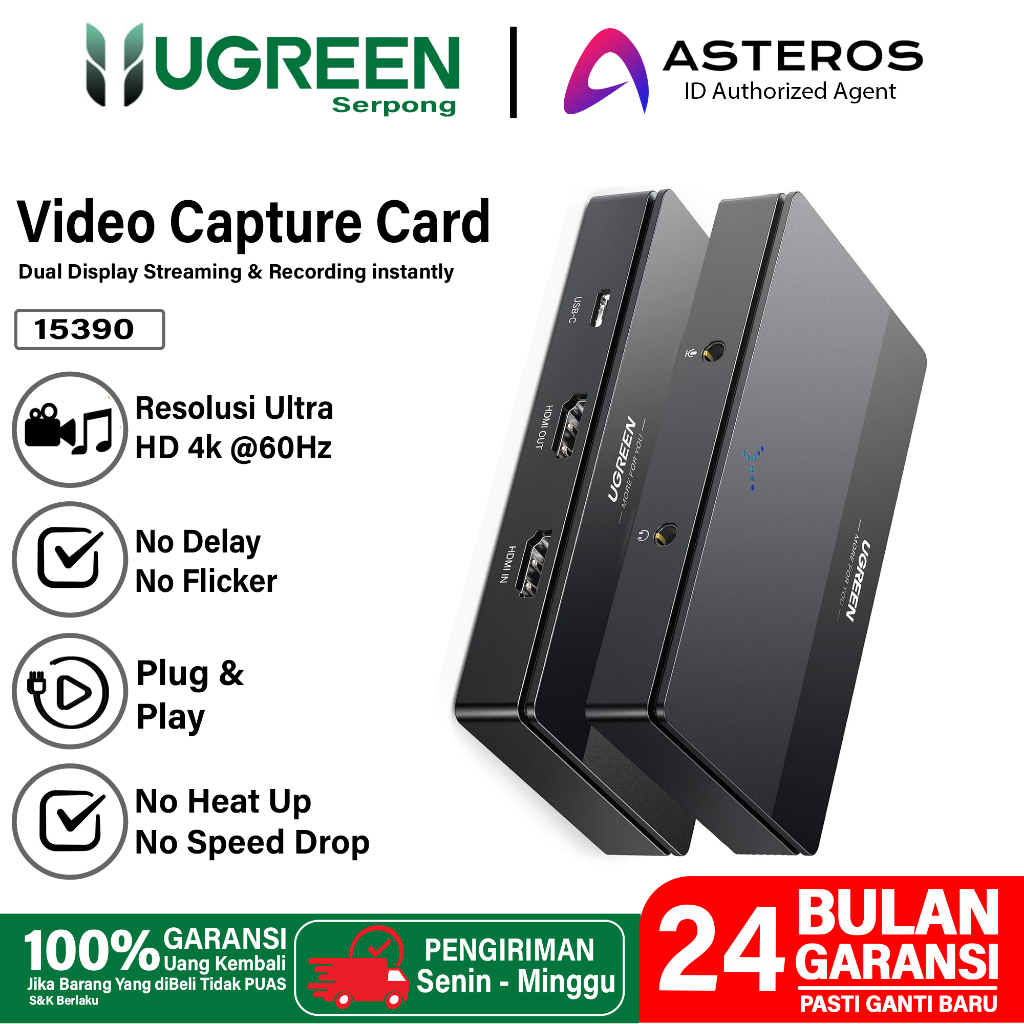 Jual UGREEN HDMI Video Capture Card 4K For Game Video Streaming ...