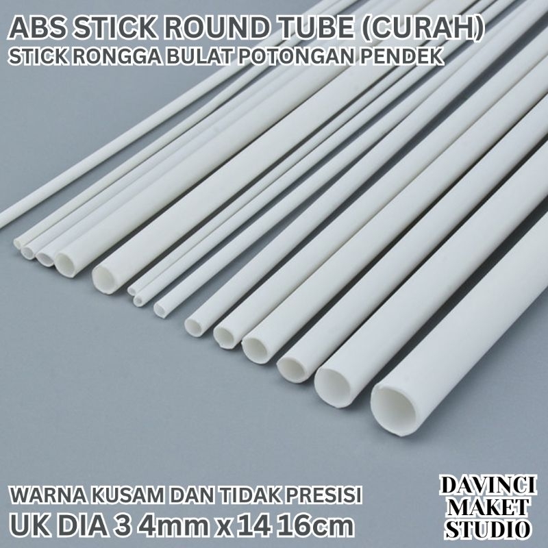 Jual (Short) ABS Round Plastic Pipe Stick 3mm 4mm - Stik ABS Plastik ...