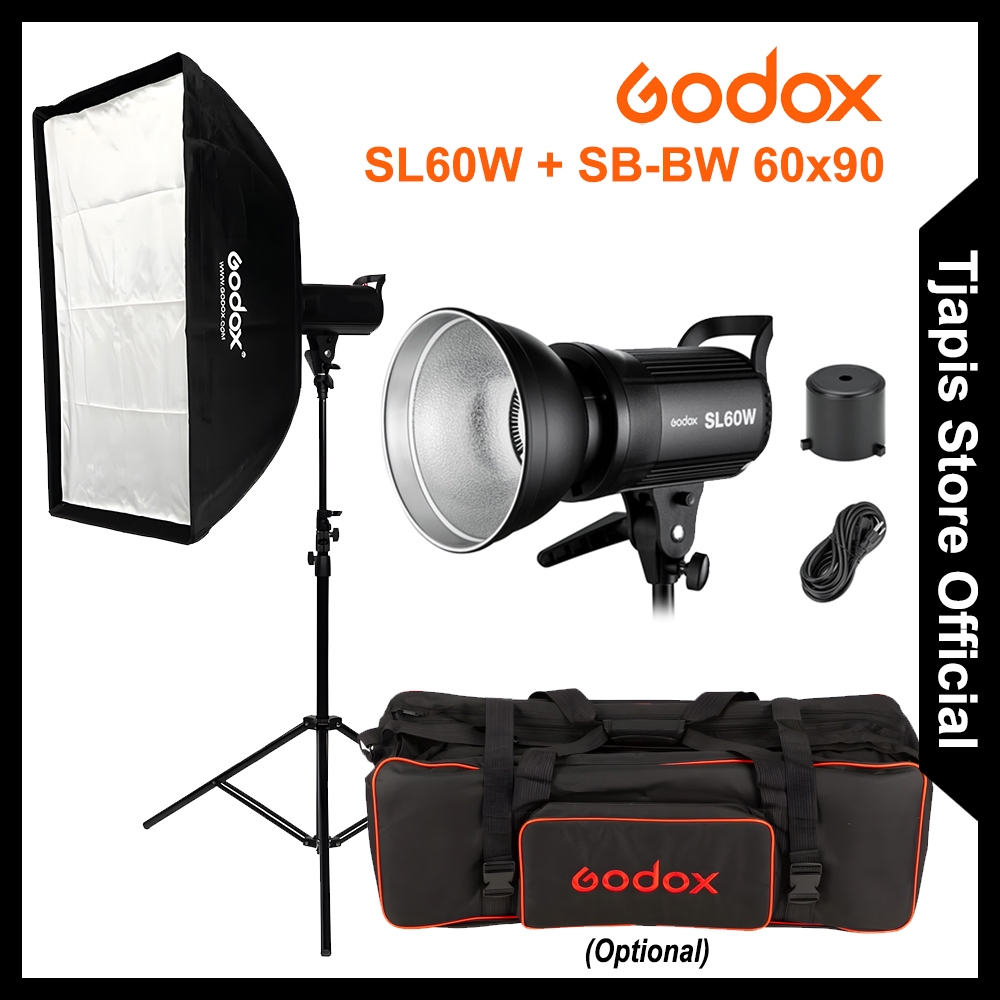 Jual PAKET KOMPLIT GODOX SL-60W / SL60W / SL60 W + LIGHTSTAND + SOFTBOX ...