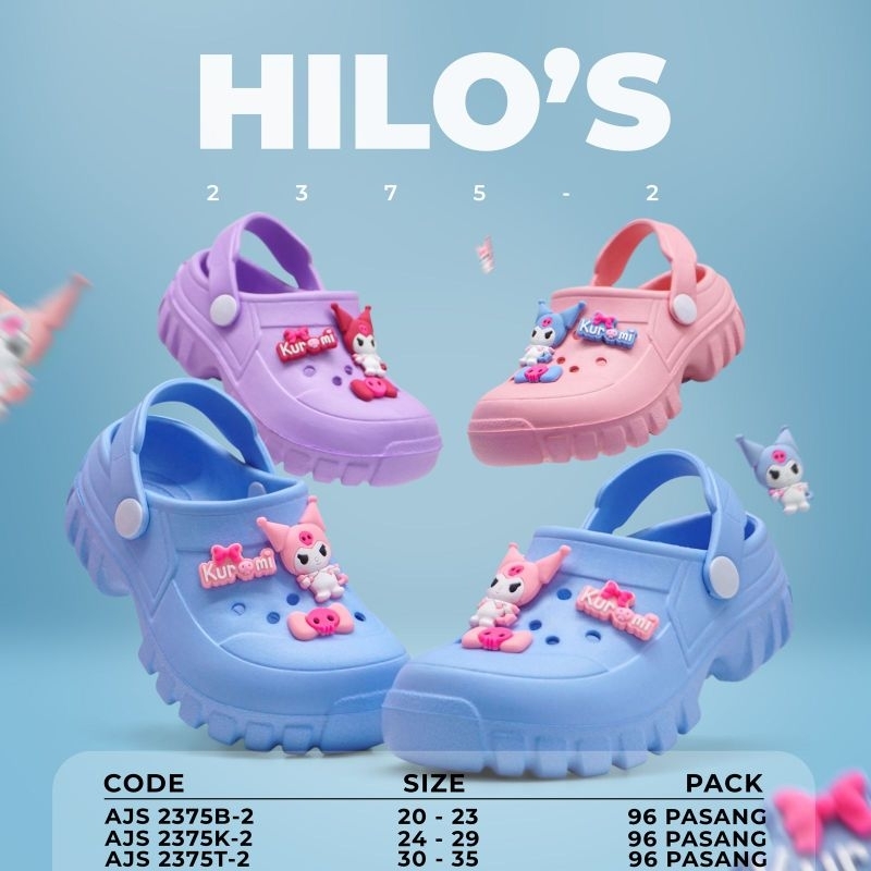 Jual Spatu Sandal Anak Perempuan Casual Slip On Jibitz Kuromi Eva ...