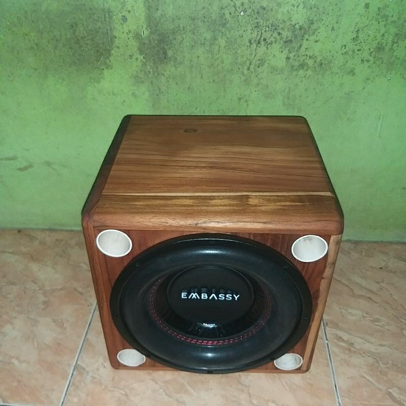 Jual SUBWOFER BASS TUBE EMBASSY 500WATT 10 INCHI BOX KAYU JATI | Shopee ...