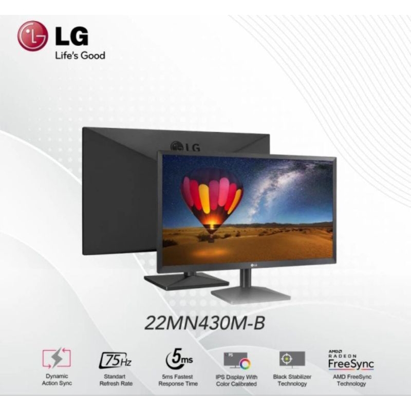 Jual Monitor LED LG 22" 22MN430 Full HD IPS | Shopee Indonesia