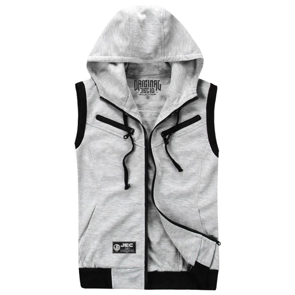 Jual Jaket Rompi Hoodie Fleece Tebal Pria Wanita Basic Slimfit - Rompi ...