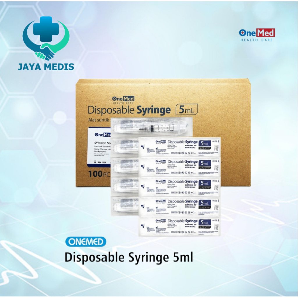 Jual COD-100pcs syringe spuit 3cc ONEMED/1cc/ 5cc suntikan 3cc spuit ...