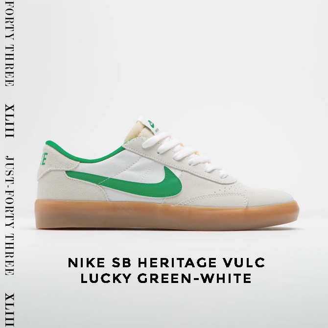 Jual Nike SB Heritage Vulc Lucky Green-White | Shopee Indonesia