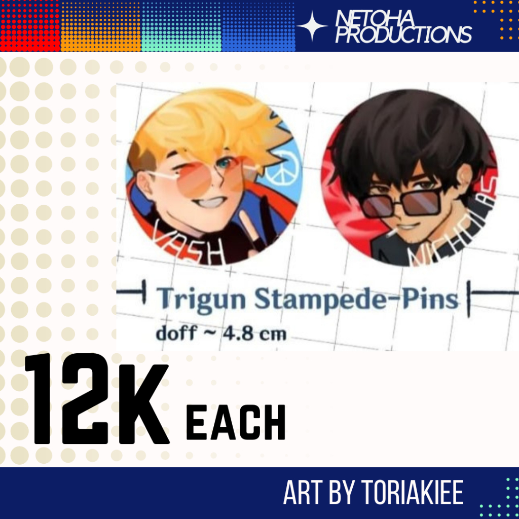 Jual Trigun Stampede Pins 4,8cm doff pin bros | Shopee Indonesia